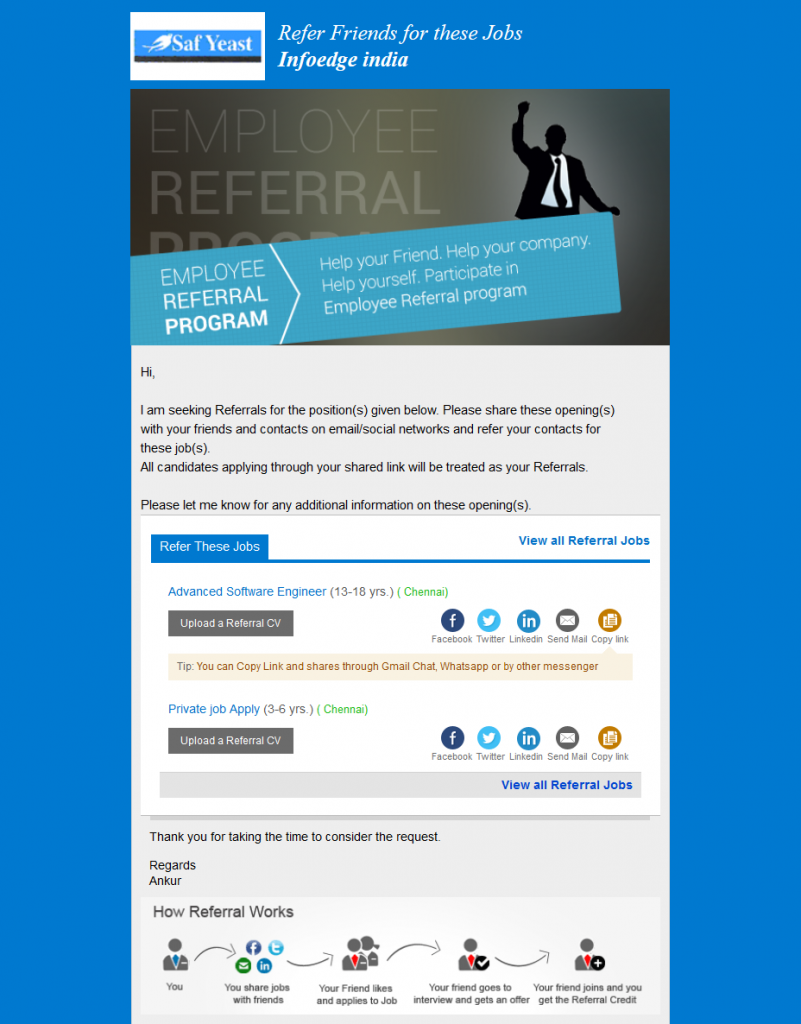 Naukri Referral Tool – Referral and status mailers sent to your ...