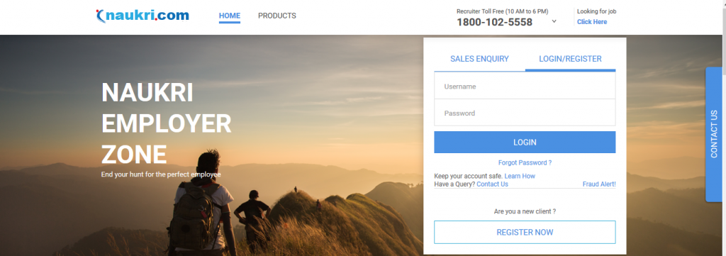 New look of Naukri Employer Zone | Recruiter Zone