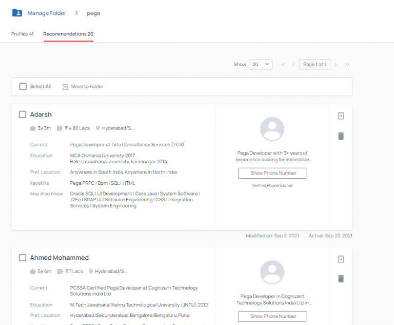 Introducing Recommendations in Resdex Folders | Recruiter Zone